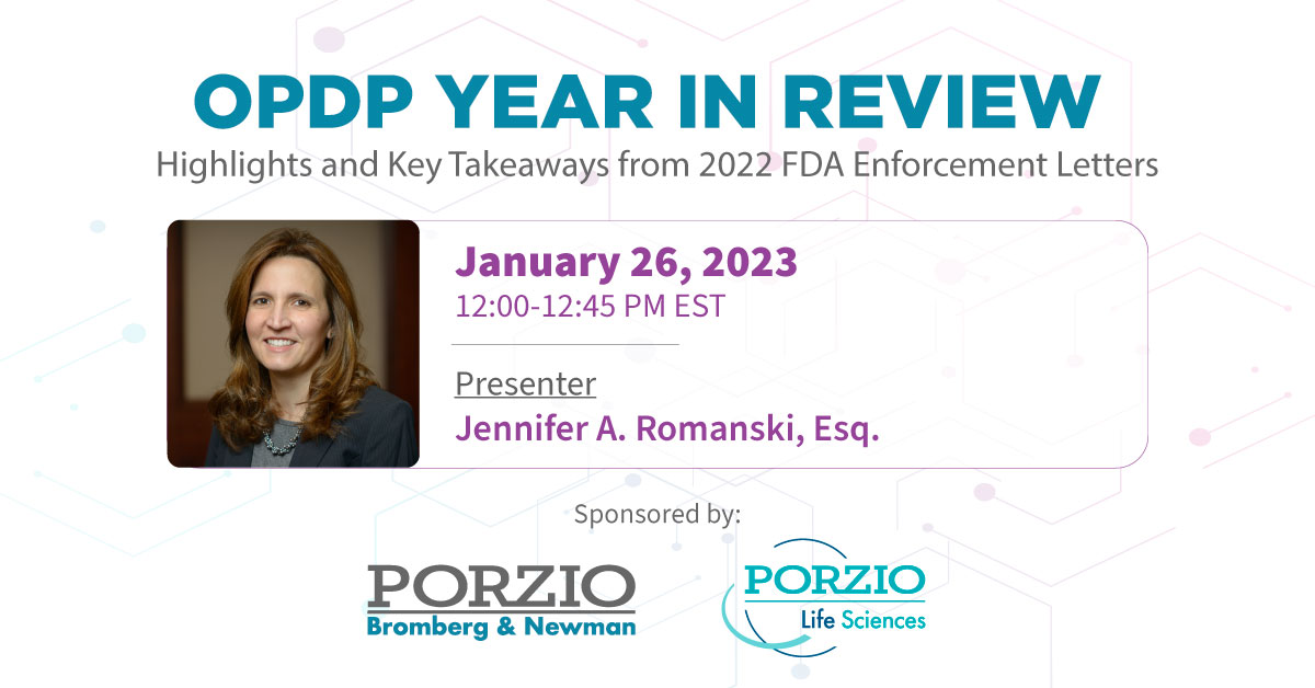 [Webinar] OPDP YEAR IN REVIEW: Highlights and Key Takeaways from 2022 ...